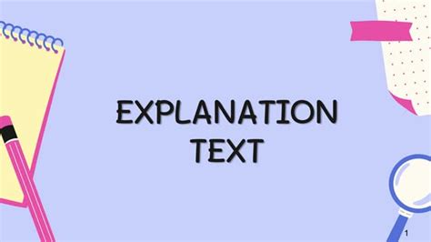 Explanation Text Pptx Educational Assessment Education