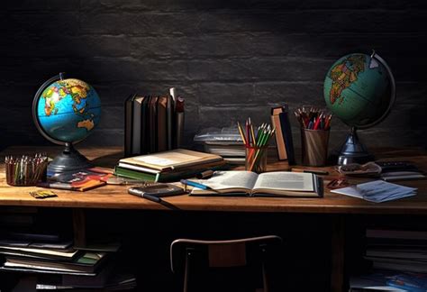 Premium Ai Image Back To School Concept With Old Schoolbooks Alarm