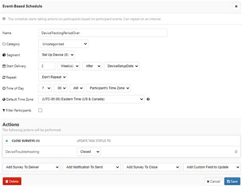 Schedule Types MyDataHelps Designer Help Center