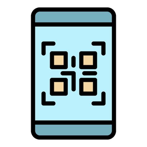 Icône De Code De Prix Qr De Numérisation De Téléphone Contour De Numérisation De Téléphone Code