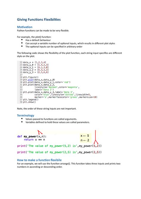 Engg1811 Lecture 10 Notes Functions And Giving Functions