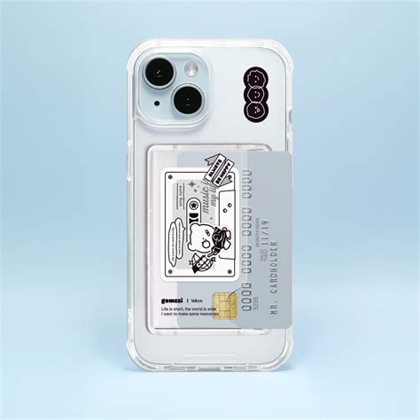 168cm케이스 카드탱크 카세트 테이프 곰찌 투명 범퍼 교통 카드 수납 아이폰 핸드폰 케이스 12 13 미니 14 15 16 16e 프로 맥스 갤럭시 S25 24