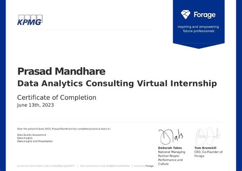 Prasad Mandhare On Linkedin Kpmgvirtualinternship Dataanalytics
