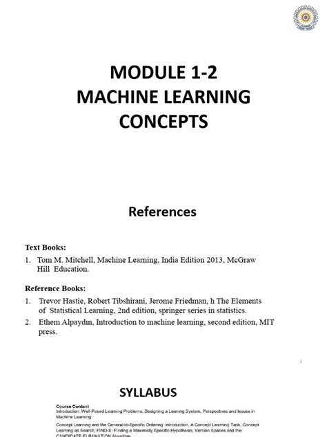 Module 1 Ppt Pdf Machine Learning Statistical Classification