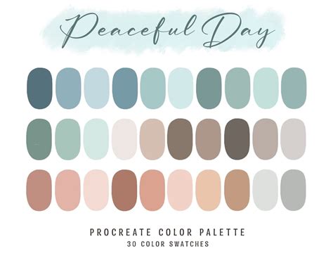 Procreate Color Palette Neutral Tones Procreate Swatches Etsy