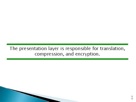 Presentation Layer Presentation Layer 2 2 The Presentation