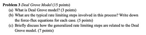 Solved Problem 3 Deal Grove Model 15 Points A What Is