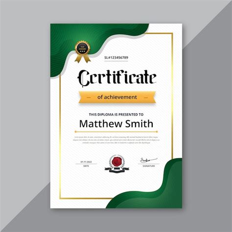Premium Vector Certifiacte Template Design