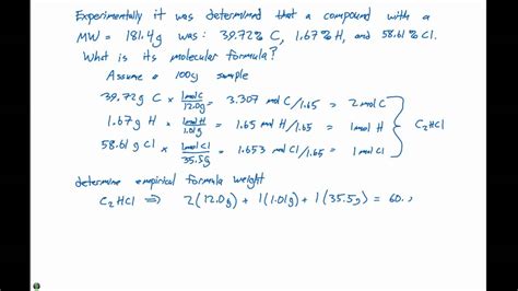 How To Find Empirical And Molecular Formulas Oscar Seth