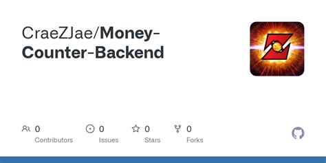 GitHub CraeZJae Money Counter Backend
