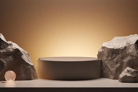 Premium AI Image AI Generated Photo Abstract Background For Cosmetic Product Display Stone