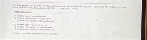 Solved Unit 1 Assignment You Are Given Two Sets Of Points