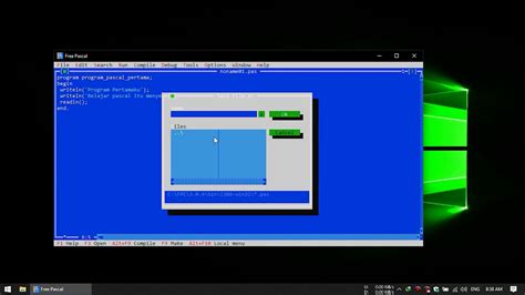cara membuat program menggunakan turbo pascal youtube