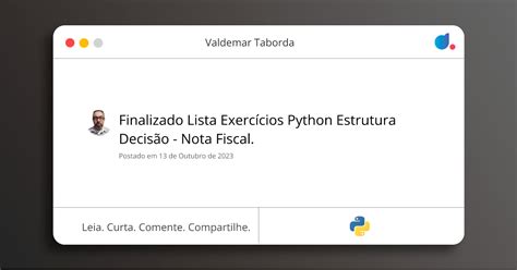 Finalizado Lista Exercícios Python Estrutura Decisão Nota Fiscal