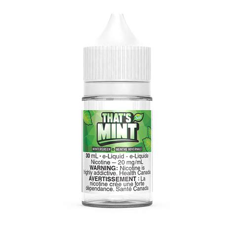 Wintergreen Salt Thats Mint Salt E Liquid 30ml Vapeloft
