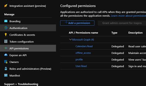 Missing Step To Add Permissions Issue Microsoftgraph Msgraph Sample Nodeexpressapp GitHub
