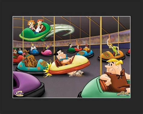 Scooby Doo Jetsons And The Flintstones Lithograph