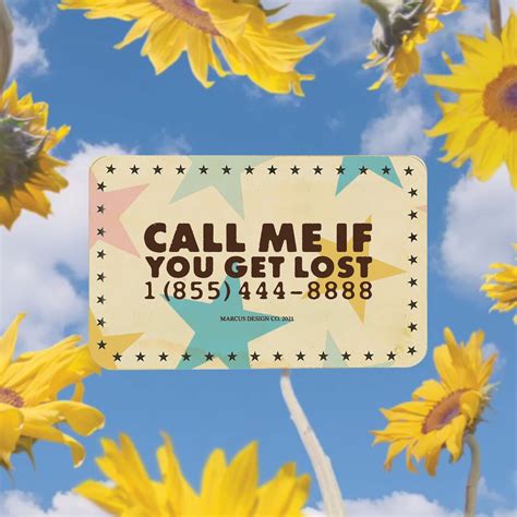 Call Me If You Get Lost Card Template