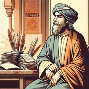 Ali Ibn Abi Talib In Arabic Illustration And Description Ai Art