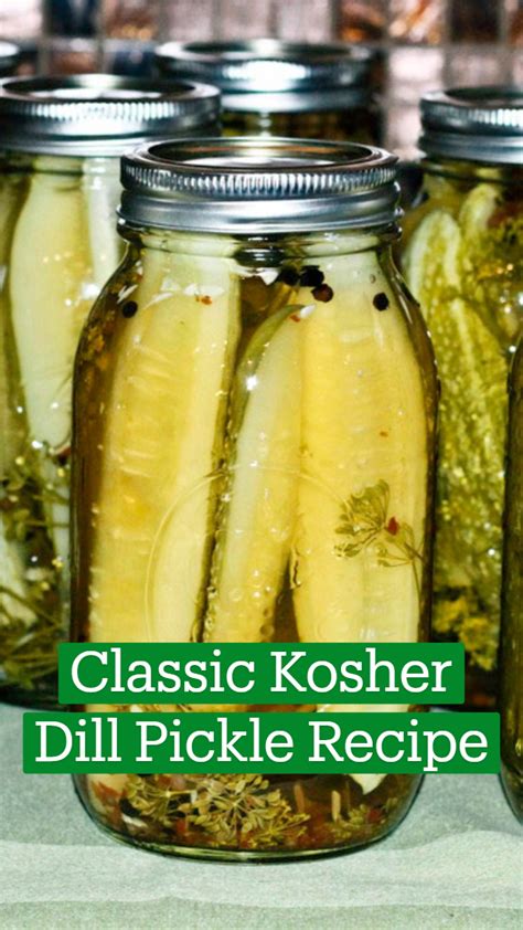 Classic Kosher Dill Pickle Recipe Artofit