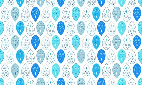 seamless vector background abstract blobs pattern blue and white ornament stock vector