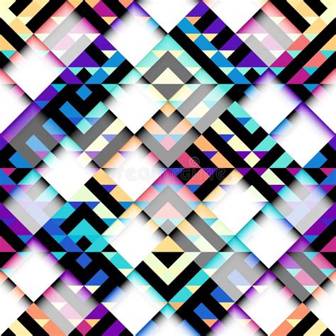 Geometric Abstract Pattern In Low Poly Style Stock Vector