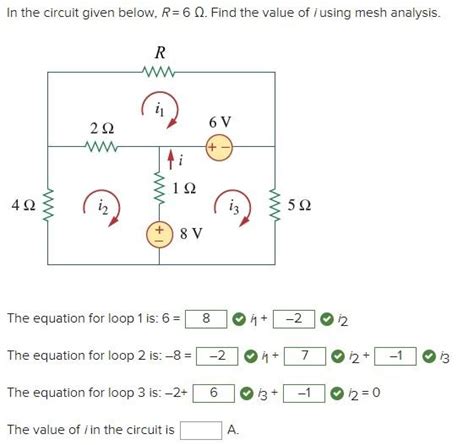 solved in the circuit given below r 6 find the value of i