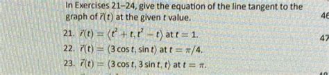solved 46 in exercises 21 24 give the equation of the line