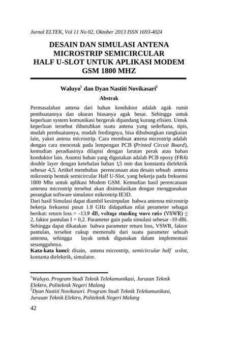 PDF DESAIN DAN SIMULASI ANTENA MICROSTRIP DOKUMEN TIPS