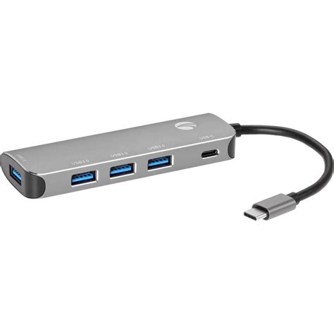 Aдаптер Vcom концентратор Type C 4 Port Usb 3 0 Hub и Pd Alum Shell Cu4383 выгодная цена