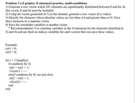 Solved Problem 3 12 Points If Statement Practice