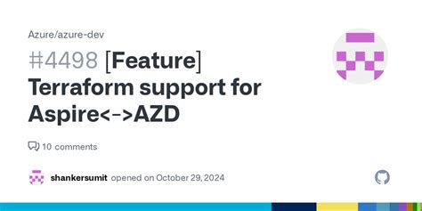 Feature Terraform Support For Aspire Azd · Issue 4498 · Azureazure Dev · Github