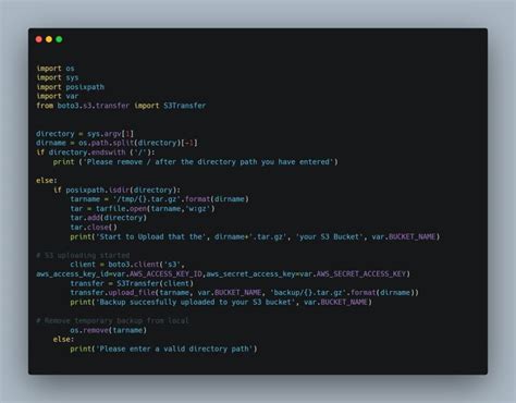 Promise Edah Frank On Linkedin Python Backup Directories Aws