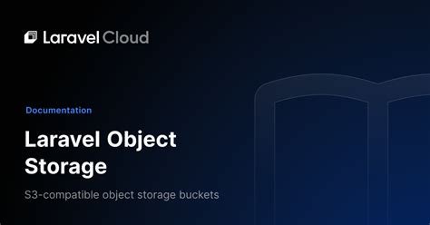 Laravel Object Storage Laravel Cloud