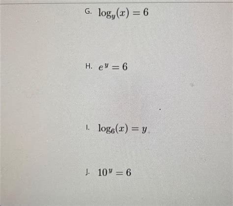 Solved Match The Following Logarithmic Or Exponential