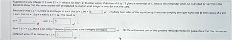 Solved Suppose B ﻿is Any Integer If B ﻿mod 125 ﻿what Is