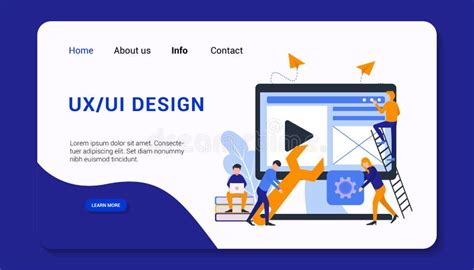 Ux Ui Design Landing Page Template Graphic Design Illustration Stock Vector Illustration Of