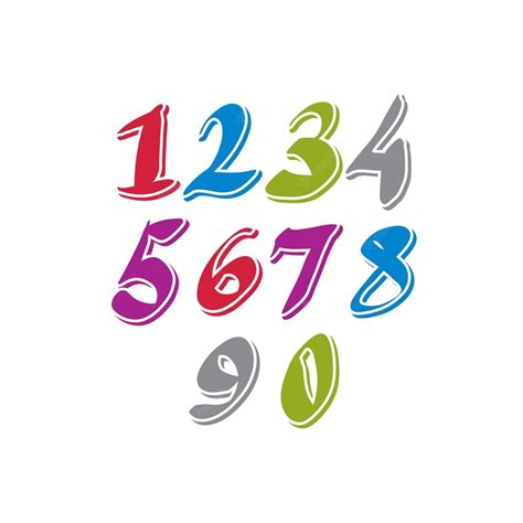 Premium Vector Contemporary Handwritten Vector Digits Vector Numerals