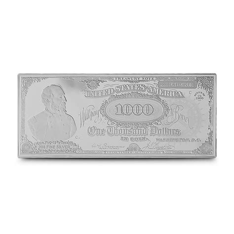 4 Oz 1890 1000 Treasury Grand Watermelon Note Replica Plate L Jm
