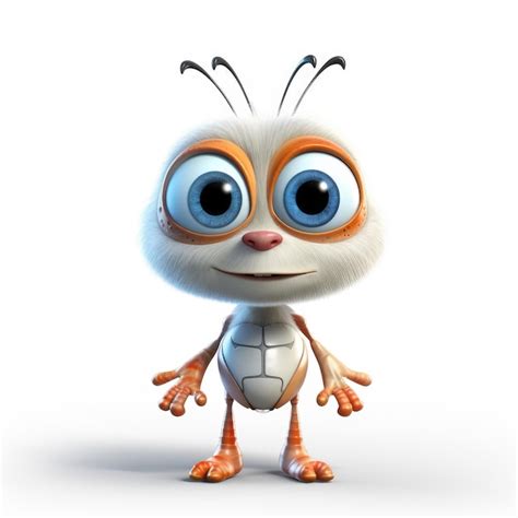 Premium Ai Image Cute 3d Flea Character