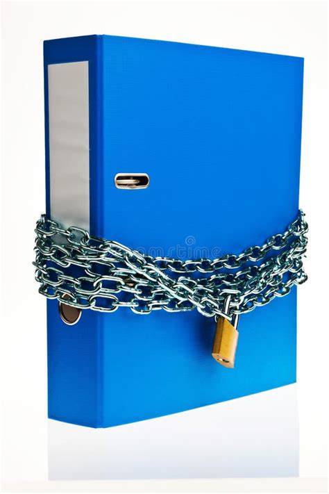 Closed File Folder With Chain Stock Image Image Of Customer File 30701041