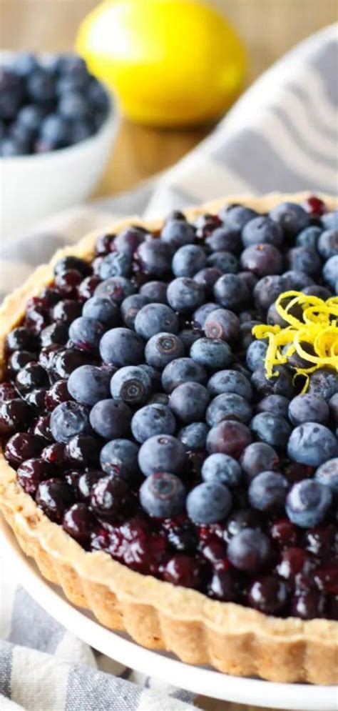 Homemade Cookie Crust Blueberry Tart Homemade Blueberry Tart Recipe