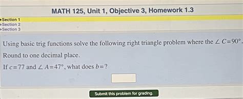 Solved Using Basic Trig Functions Solve The Following Right