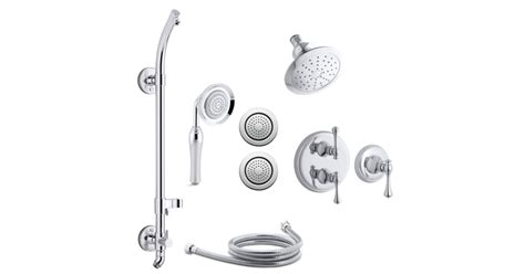Kohler K Revival Sms15hr 4ae Cp Revival Thermostatic Hydrorail Eco Shower System With Single