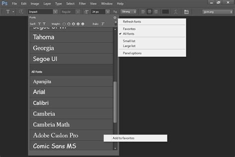 Redesigning Photoshop S Font Panel
