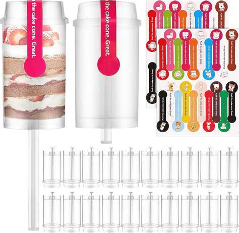 Garneck 30 Pcs Cake Pop Push Clear Pop Molds Set Cake Pop