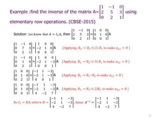 INVERSE OF MATRIX PDF