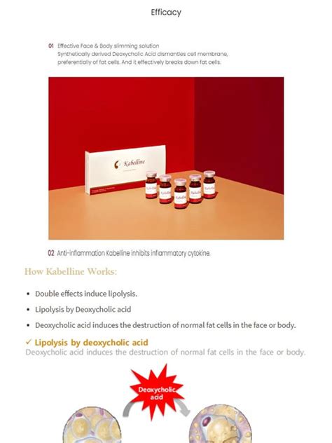 Kabelline Dissolve Fat Injection Body Fat Dissolving High Quality Kabelline Dissolve Fat
