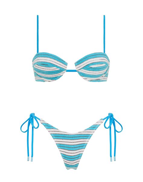 Mala Etta Terry Towelling Balconette Bikini Set Triangl