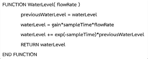 8 Pseudocode Of The Water Level System Download Scientific Diagram
